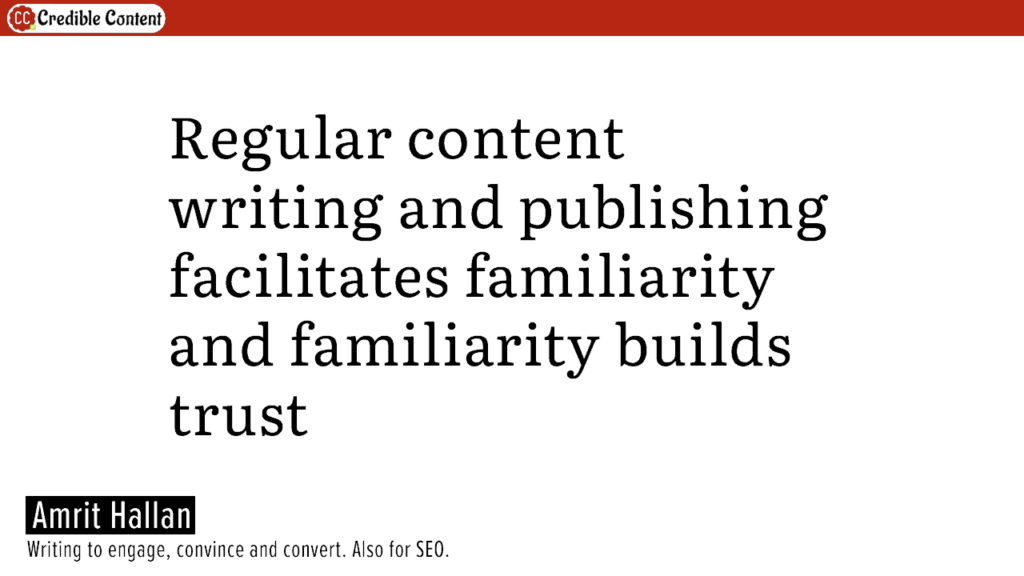 Why does regular content writing build trust? - Credible Content Blog